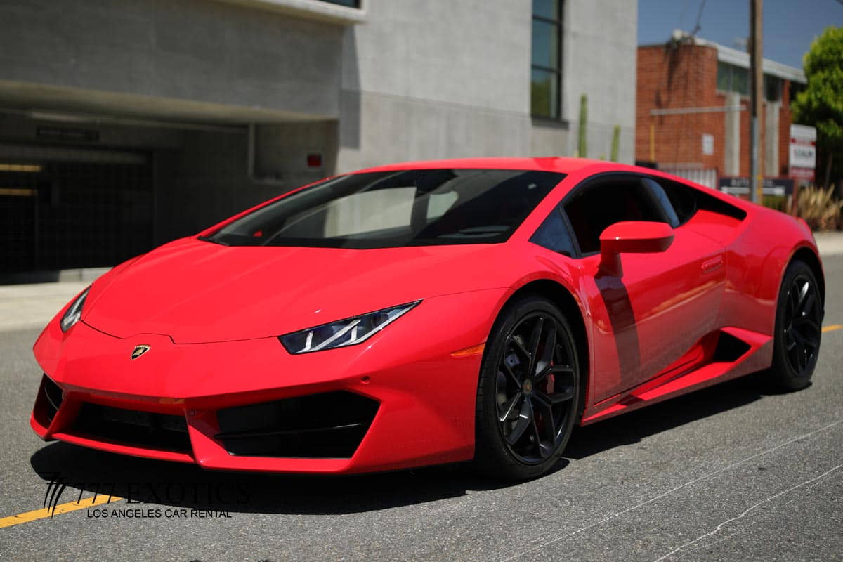 Red Lamborghini Huracan Rental Los Angeles – Rent a Lambo LA – 777 ...